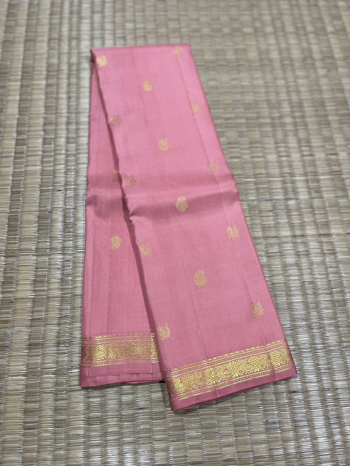 Pastel dual Shade pure Silk Kanchipuram Saree – Navrangstyle